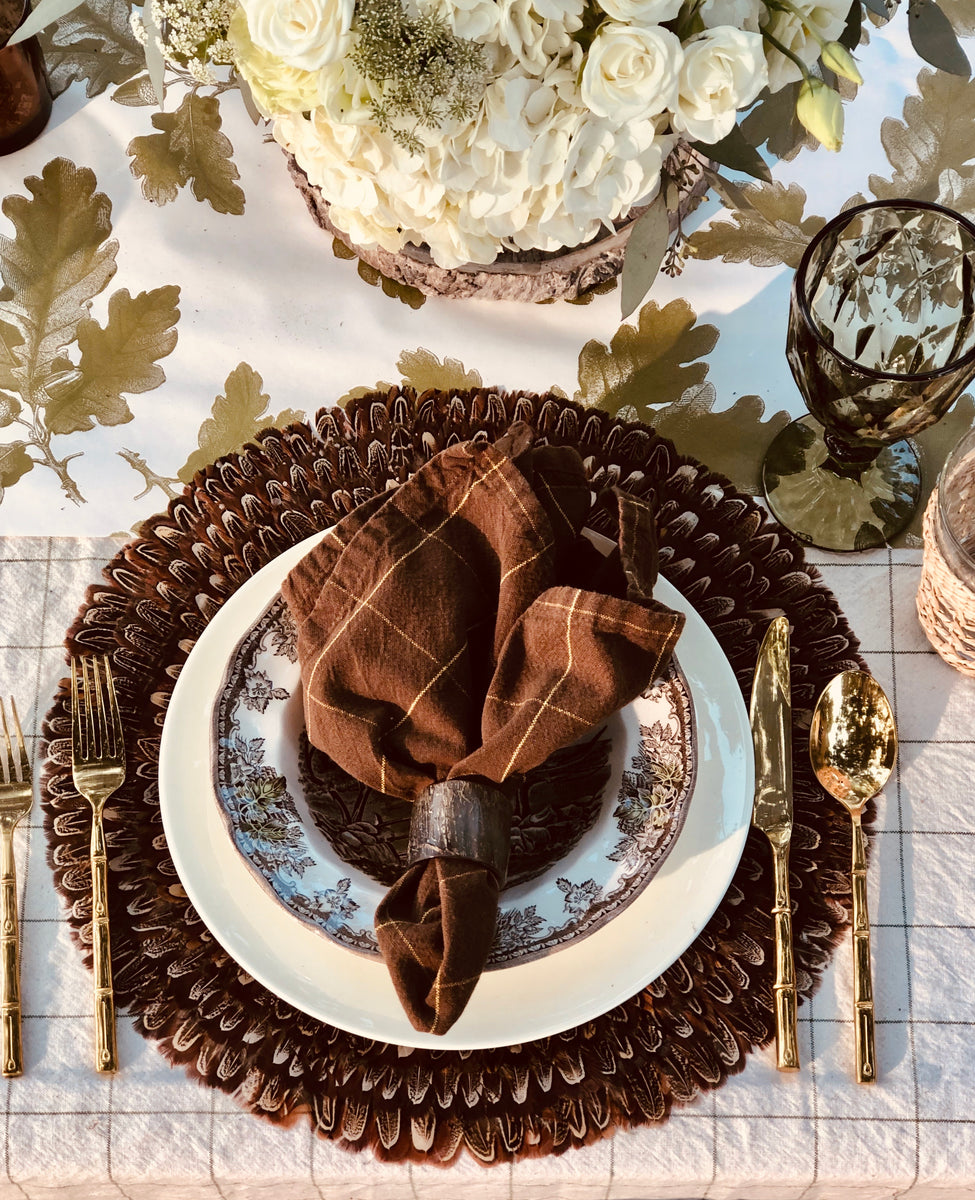 Pheasant Feather Placemat | Table Terrain Dining Tablescapes and ...